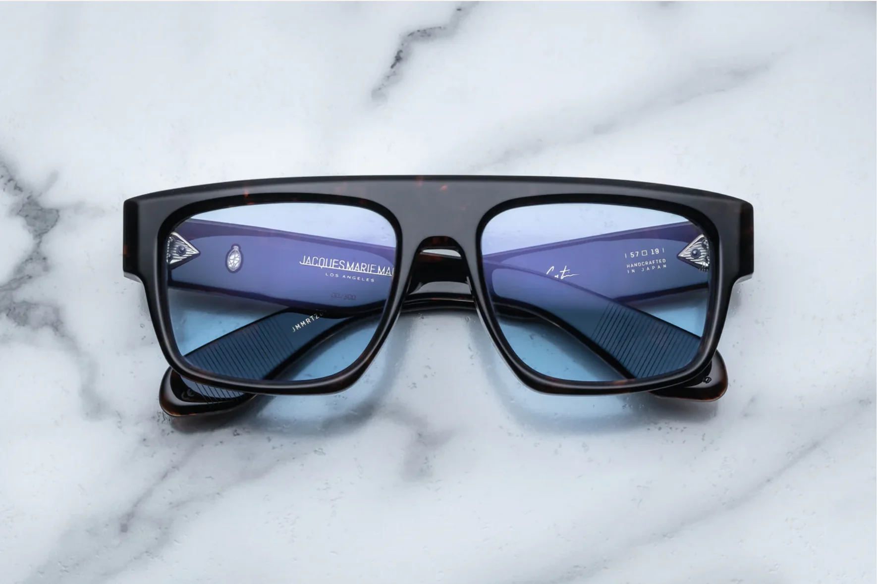 JACQUES MARIE MAGE RITZ 6D TORTOISE BABY BLUE - VISIONARY OPTICS